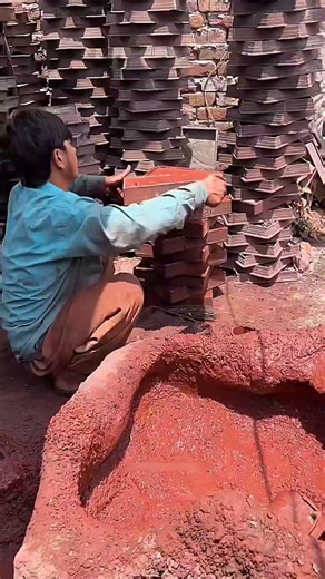 How Concrete Tiles Are Made in a Factory | Concrete Tile Manufacturing Process #shorts