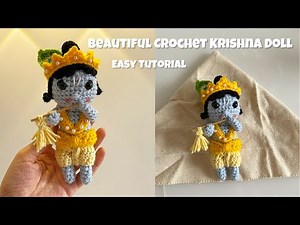 Crochet this beautiful Krishna bhagwan Doll🦚 | Easy Tutorial | Trending crochet idea