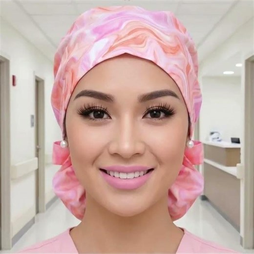 Satin Lined Scrub Caps