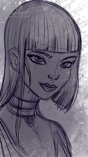 Purple vibes only ✨🖊️ Digital character art #shorts