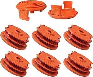 Amazon.com: Eyoloty WA0007 String Trimmer Line Compatible with Worx WG115 WG116 WG117 WG118 WG119 WG124 String Trimmer, Edger Spool Line Refills Parts Auto-Feed 2 x 16ft 0.065" with 50019417 Spool Cap Covers : Patio, Lawn & Garden