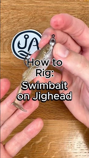 How to rig a swimbait on a jig head perfectly straight every single time. #fishing #swimbait