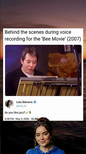 Behind the scenes during voice recording for the 'Bee Movie' (2007)