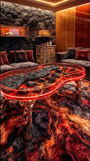 Making a Glowing Lava River Epoxy Table! 🔥🌋 (Satisfying DIY)