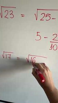 How to calculate the square root of any number! #math #squareroot