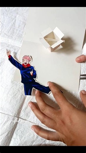 DIY Gojo Surprise Pop-Up Card 🤩✨ | JJK Anime Craft #shorts