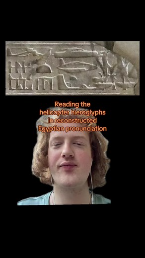Explainjng the helicopter hieroglyphs and reading them in reconstructed Ancient Egyptian Pronunciation #linguistics #language