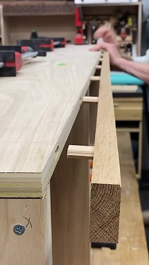 💪🏻 Rock solid face frame with the Domino. #festool #festooldomino #woodworking #woodworker #workshop #kjsawdust #shopsounds | KeithJohnson_CustomWoodworking