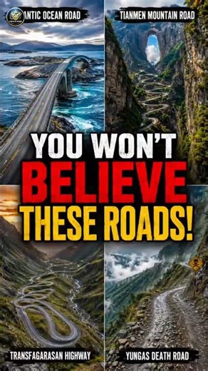 Top 10 Most Surreal Roads Ever 🌍 #top10 #geography #world