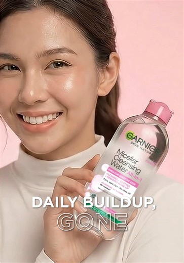 Clean-looking skin isn’t actually clean. 🤯 Invisible buildup adds up on your skin every day. That’s why Garnier Micellar Water cleanses, soothes, AND removes dirt and impurities in one swipe. No rinse, no residue. ✨ Clean skin, done right with Malaysia's No. 1 Micellar Water*. 🩷 *Sumber: Pengiraan L'Oréal Malaysia Sdn. Bhd. berdasarkan sebahagian daripada data yang dilaporkan oleh NielsenIQ melalui Scantrack Service untuk segmen Makeup Remover dalam Kategori Facial Cleanser bagi tempoh 52 ming