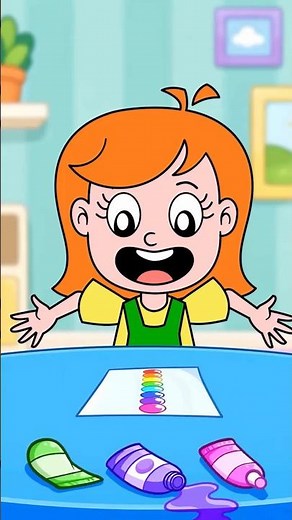 Mixing colors of the rainbow 🌈 Let's draw a rainbow together #forkids