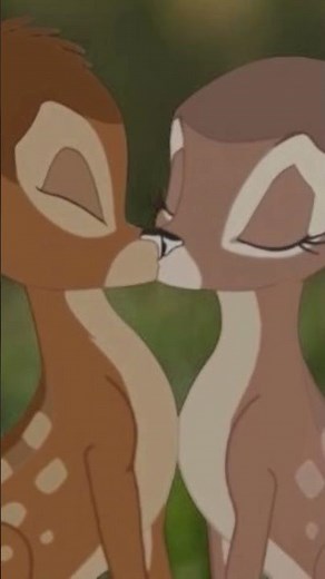 Bambi and Faline Kissing
