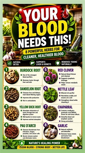 Your Blood Needs These 8 Herbs! 🌿 Natural Blood Health Secrets
