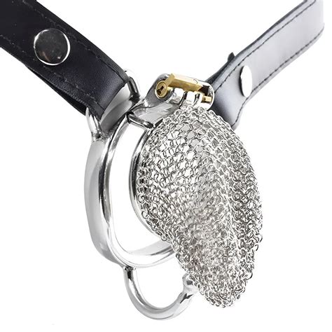 Dispositif De Cage De Chasteté En Maille Creuse Avec Ceinture En Pu