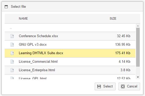your actual file system with dhtmlxfileselector dhtmlx blog