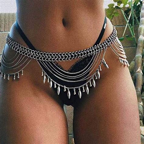 Victray Sequins Waist Chain Beach Belly Body Chains Fashion Waist
