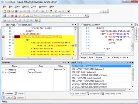 xslt editor and debugger