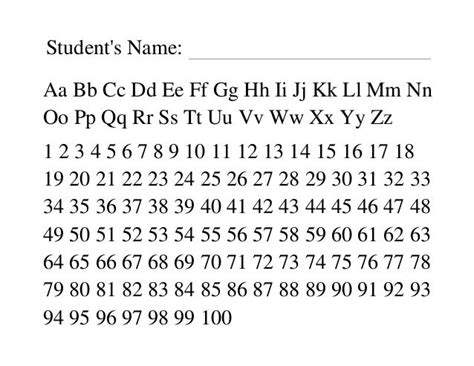 Name Numbers And Alphabet Writing Guide
