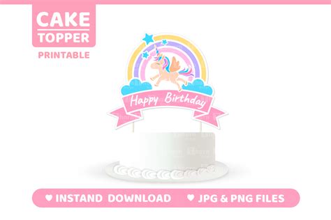Printable Unicorn Cake Topper Ubicaciondepersonas Cdmx Gob Mx