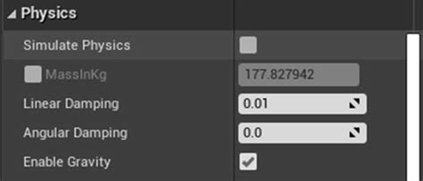 unreal engine blueprint simulate physics on static mesh bodies an
