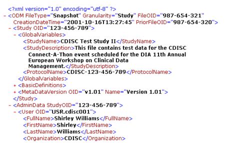 xslt for the transformation of cdisc odm files
