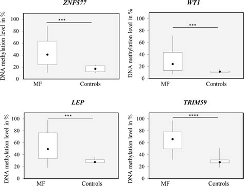 Validation Of The Methylated Genes In A Validation Mf Cohort The Dna