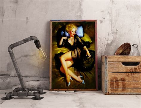 Suzette 1956 Gil Elvgren Vintage Pin Up Sexy Girl Print Photo Etsy
