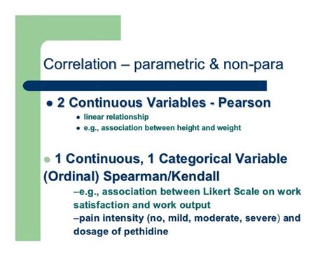 Pearson Correlation Spearman Correlation Andlinear Regression
