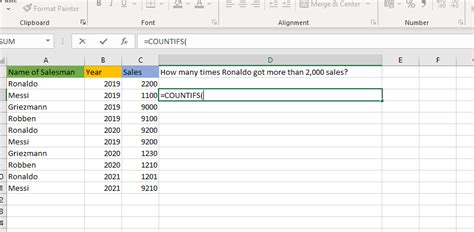 how to use countifs formula in excel excel tutorials