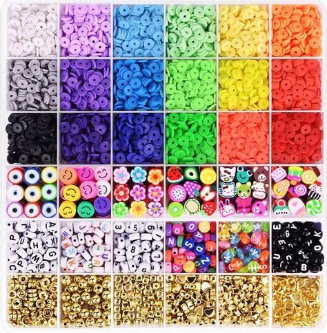 Auxnki 5980pcs Clay Beads Bracelet Making Kit 36 Styles