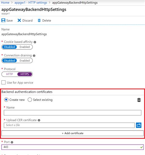 ポータルを使用してエンド ツー エンドの tls 暗号化を構成する azure application gateway