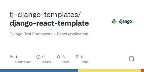 github tj django templates django react template django rest