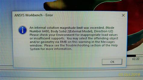 workbench error and warning messages