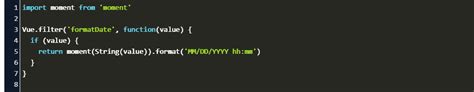 vuejs datetime filter code example