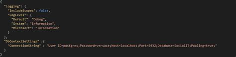 database connection with postgresql using entity framework