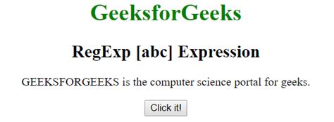 javascript regexp [abc] expression geeksforgeeks