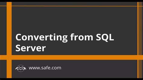 converting from sql server youtube