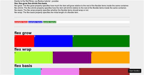 flex box css codesandbox