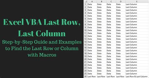 excel vba last row last column step by step guide and 20 examples