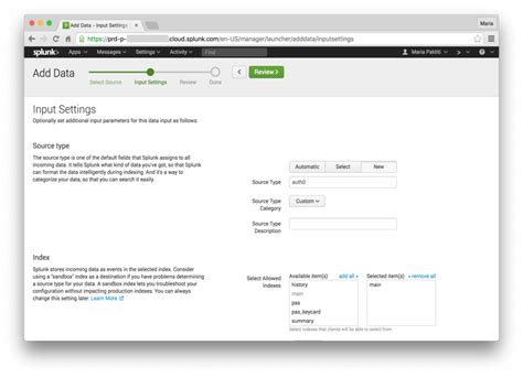 export logs to splunk