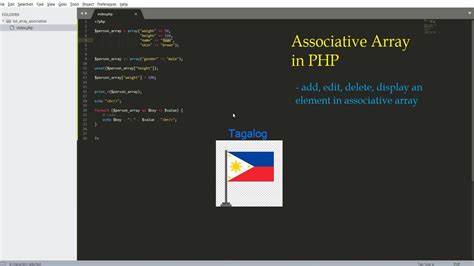 associative array in php tagalog tutorial youtube