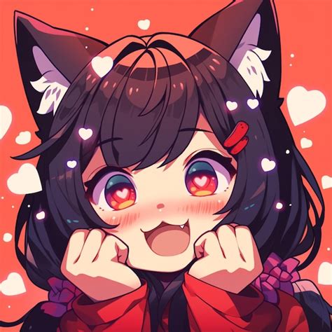 Anime Girl With Black Cat Ears