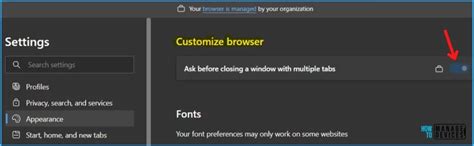 enable warning prompt on closing multiple tabs in microsoft edge htmd blog