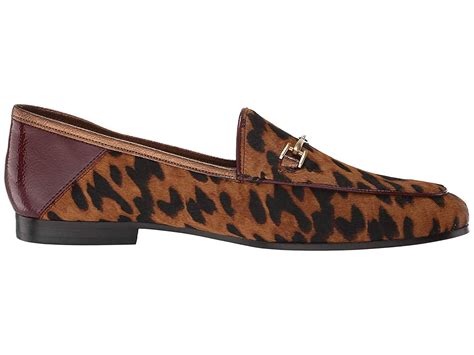 Sam Edelman Loraine Loafer Luggage Beet Red Rich Bronze Clouded Leopard