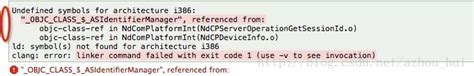 undefined symbols for architecture x86 64 objc class