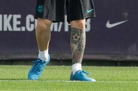 Lionel Messi Shows Leg Tattoo At Argentina Training Session Irish