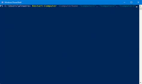 how to restart computer with powershell