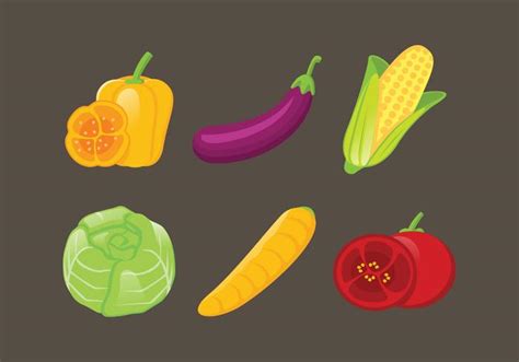 Vector Vegetables Illustration Set 100135 Vector Art At Vecteezy