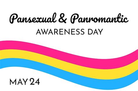 Dia Da Conscientização Pan Romântica Pansexual Em 24 De Maio Design De