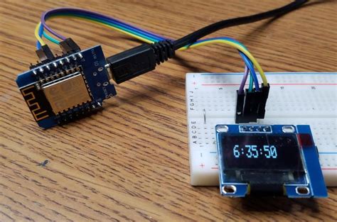 esp8266 oled clock arduino wifi arduino electronics projects